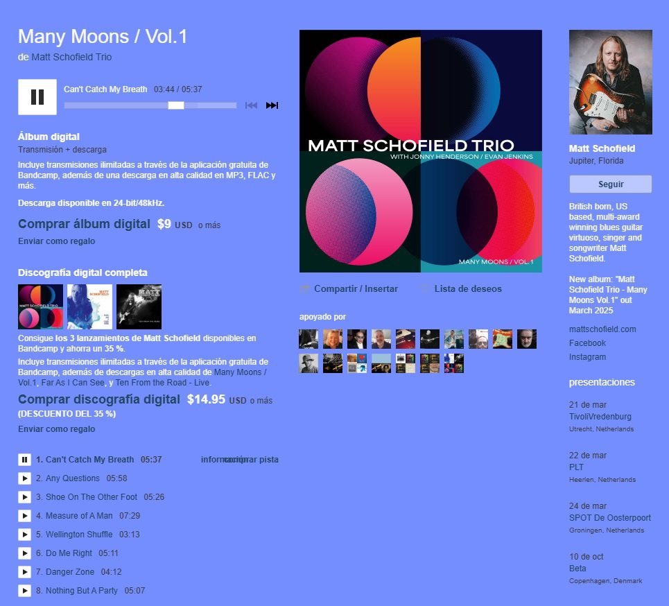 Después del single, ya está el disco completo de Matt Schofield Trío ...